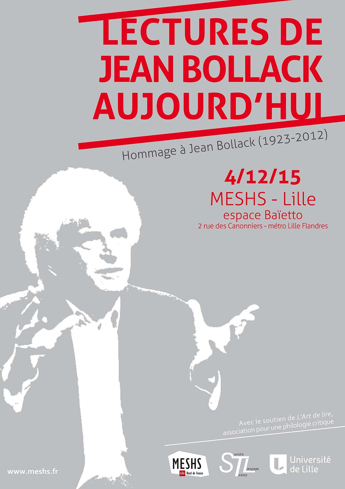 Colloque "Lectures de Jean Bollack aujourd’hui": Labo Savoirs, Textes ...